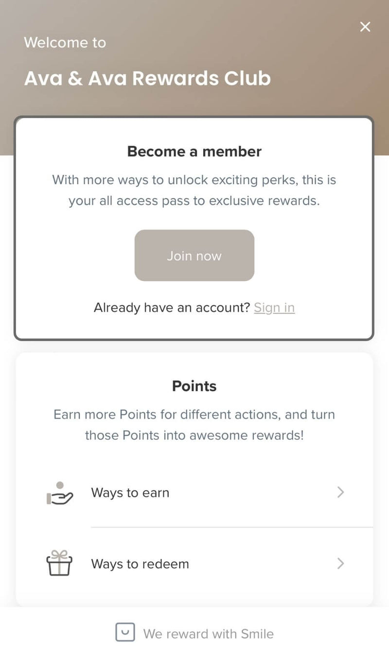 Ava & Ava Rewards Club